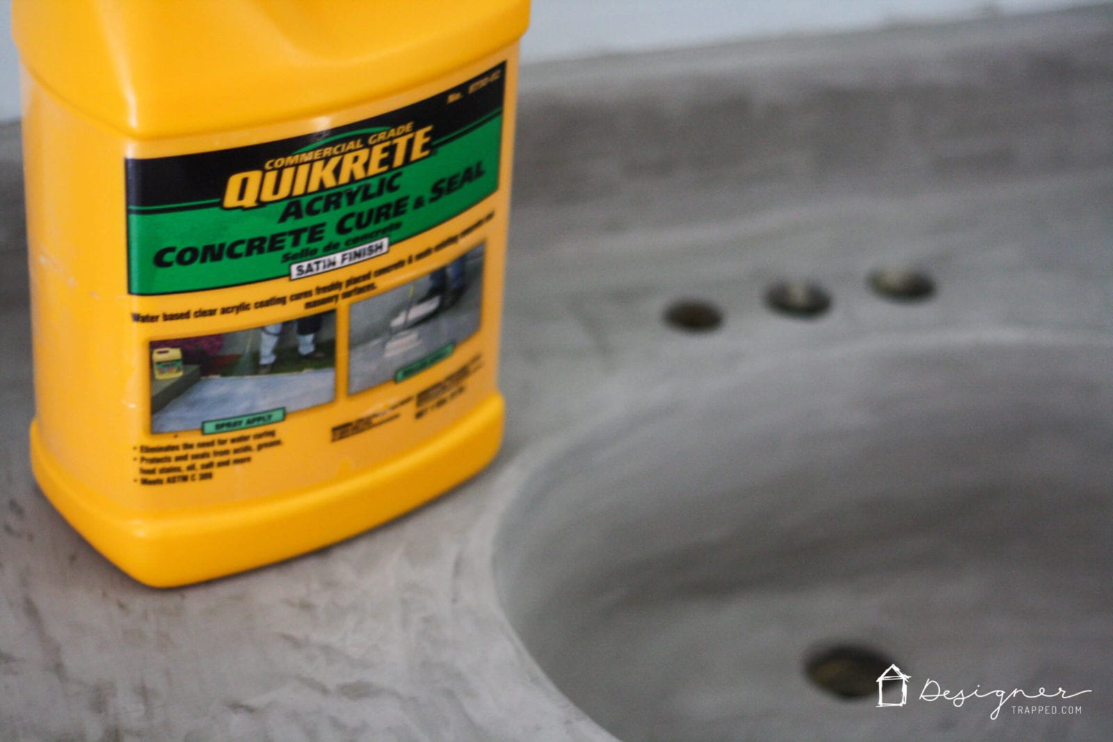 The Easiest DIY Concrete Vanity Top--No Forms or Heavy Lifting Required