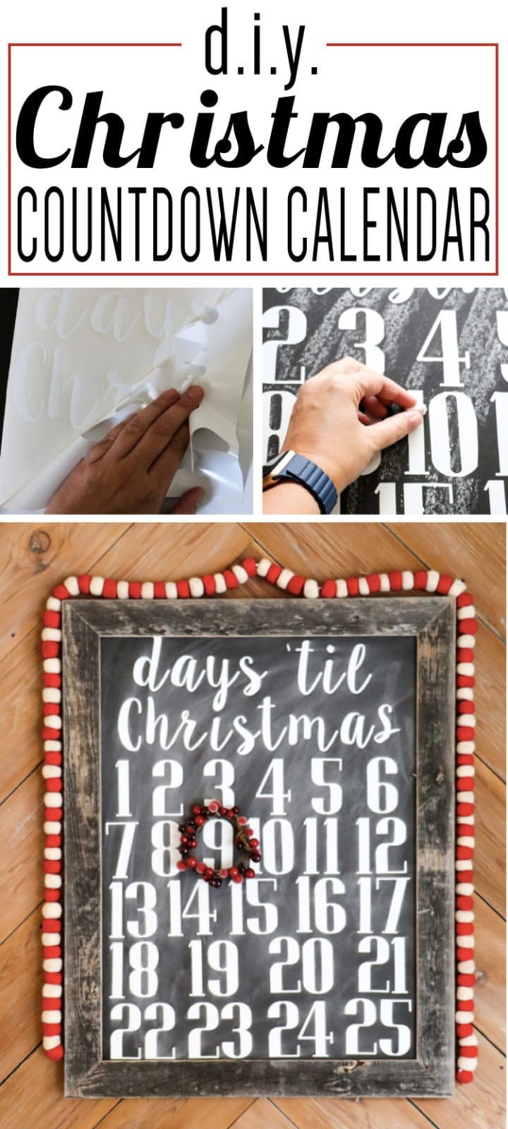DIY Christmas Countdown Calendar Kaleidoscope Living DIY Christmas Countdown Calendar Kaleidoscope Living