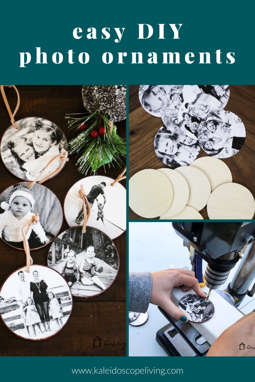 DIY Photo Christmas Ornaments Tutorial | Designertrapped.com