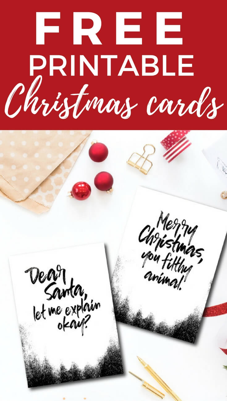 Christmas Cards Printable Free Funny
