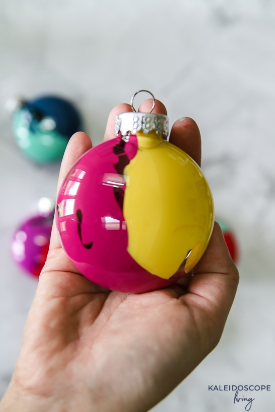Colorful & Easy DIY Christmas Ornaments | Kaleidoscope Living