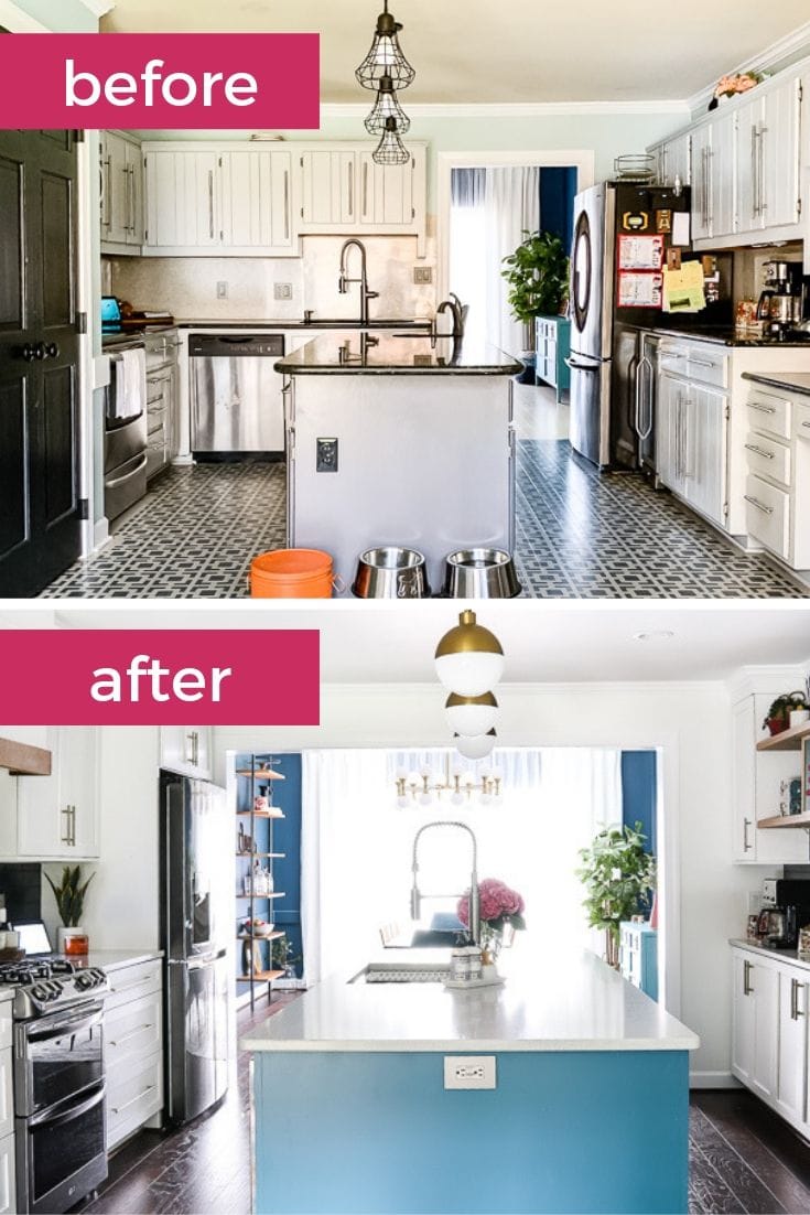 Our Colorful Kitchen Remodel Reveal: Before and After