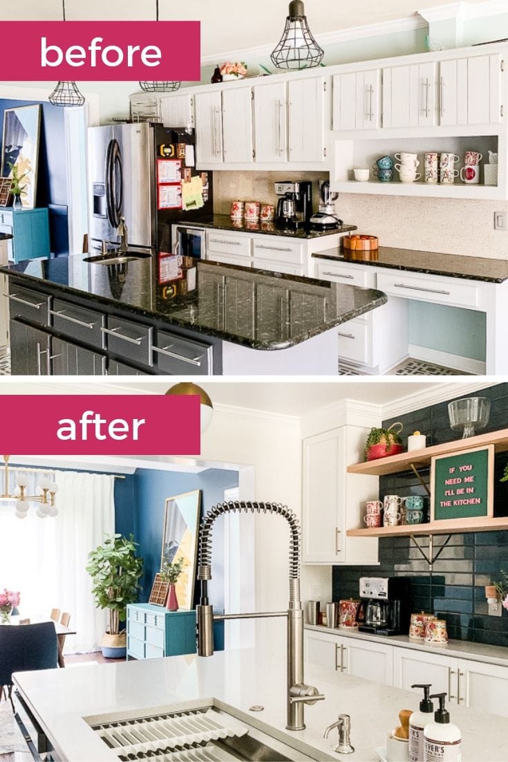 Our Colorful Kitchen Remodel Reveal: Before and After