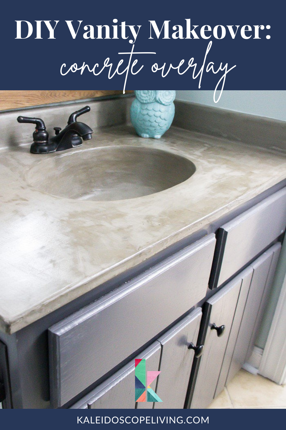 The Easiest DIY Concrete Vanity Top--No Forms or Heavy Lifting