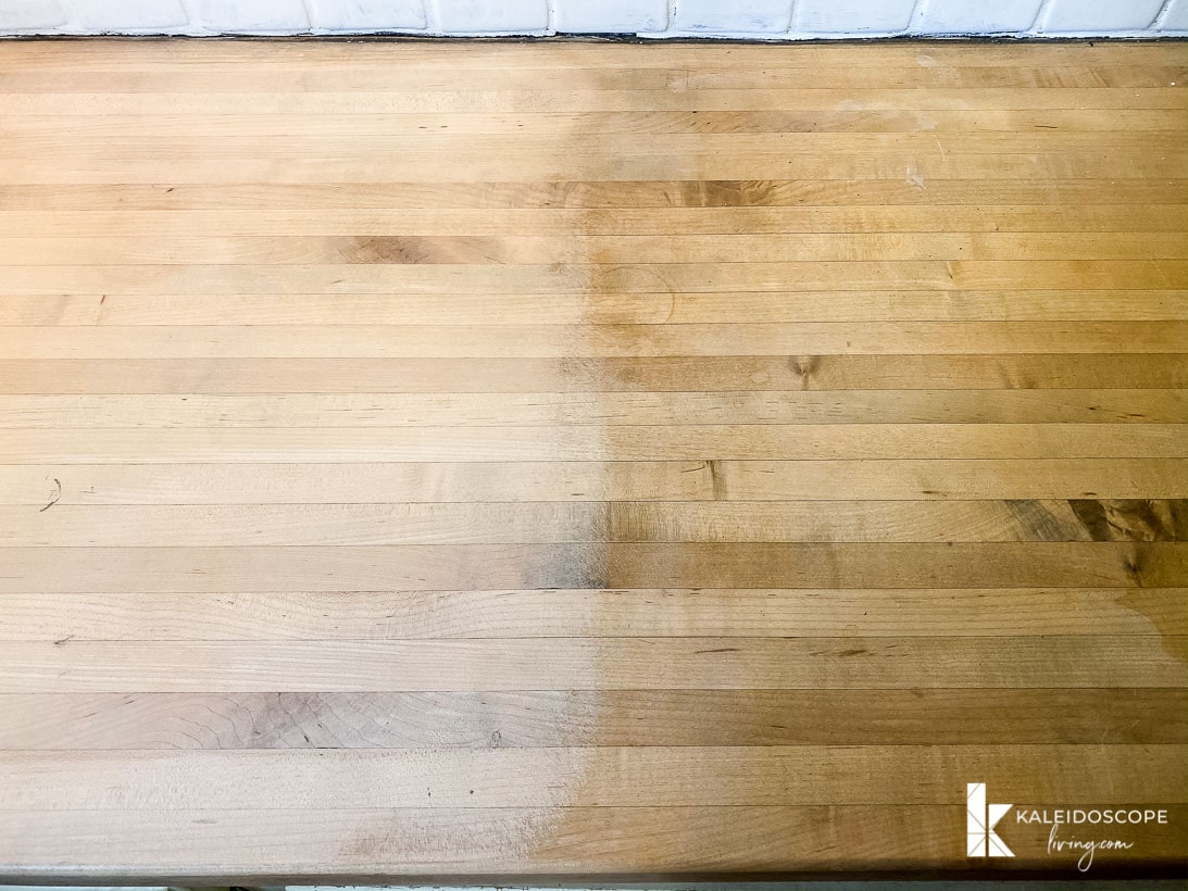 How To Refinish Butcher Block Countertops - Kaleidoscope Living