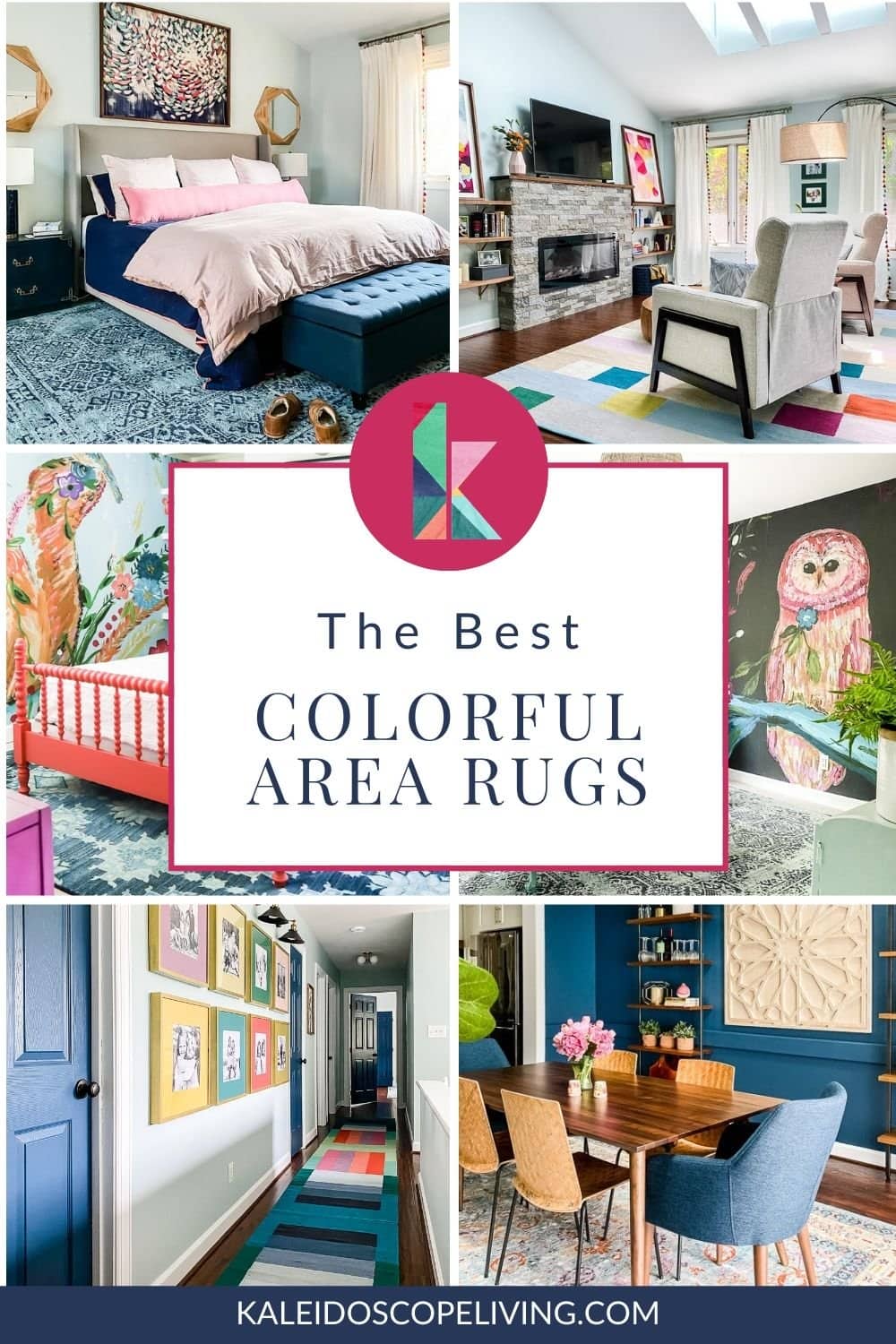 Tour Our Colorful Area Rugs (that all work together in our home)!
