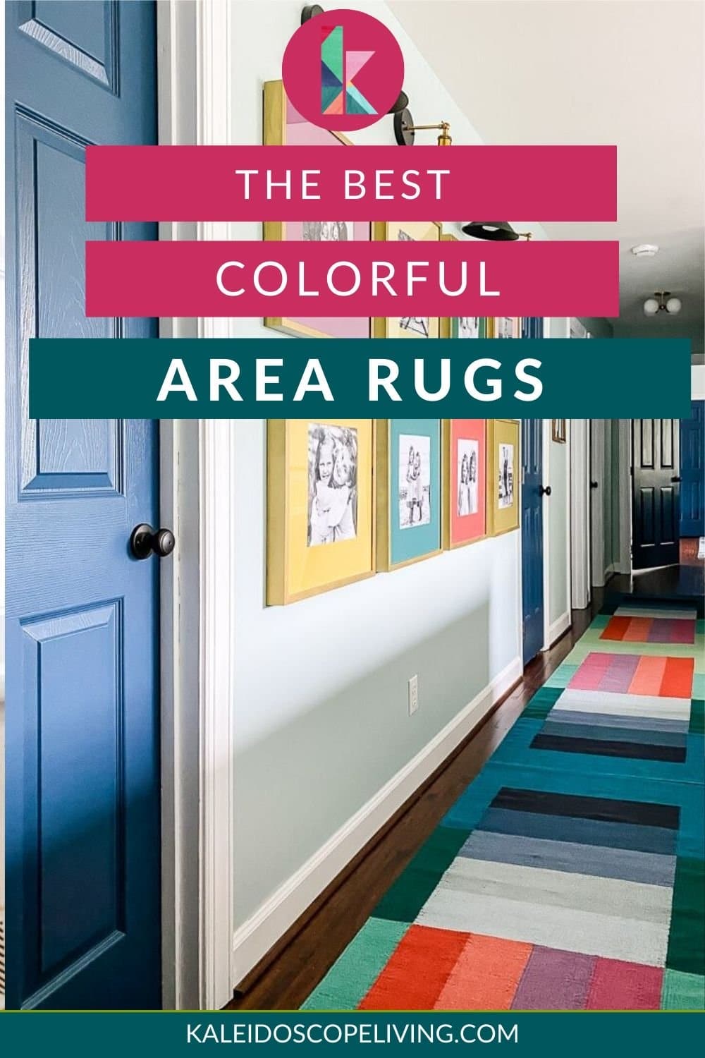 Tour Our Colorful Area Rugs (that all work together in our home)!