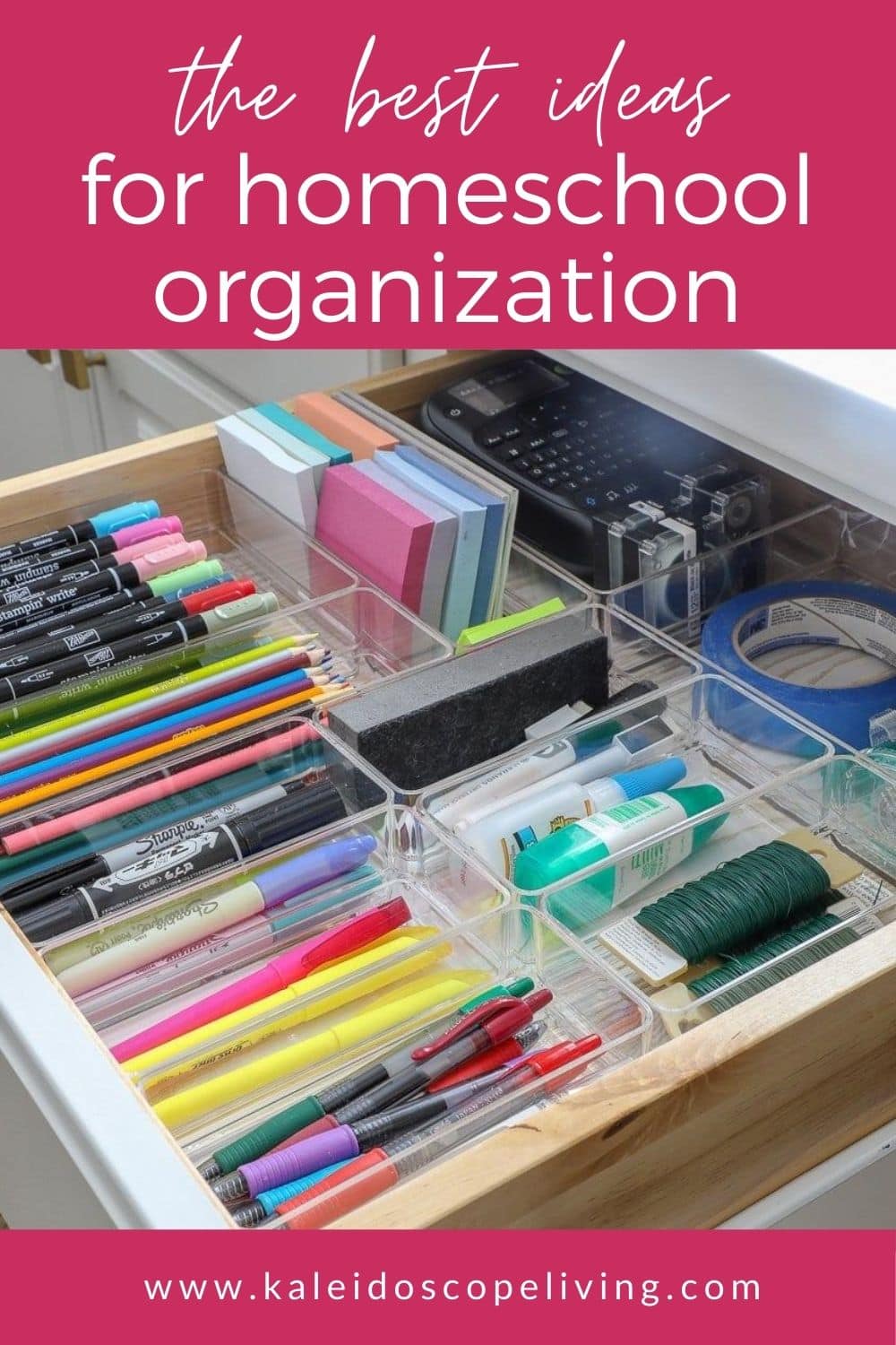 Brilliant Homeschool Organization Ideas & Tips | Kaleidoscope Living
