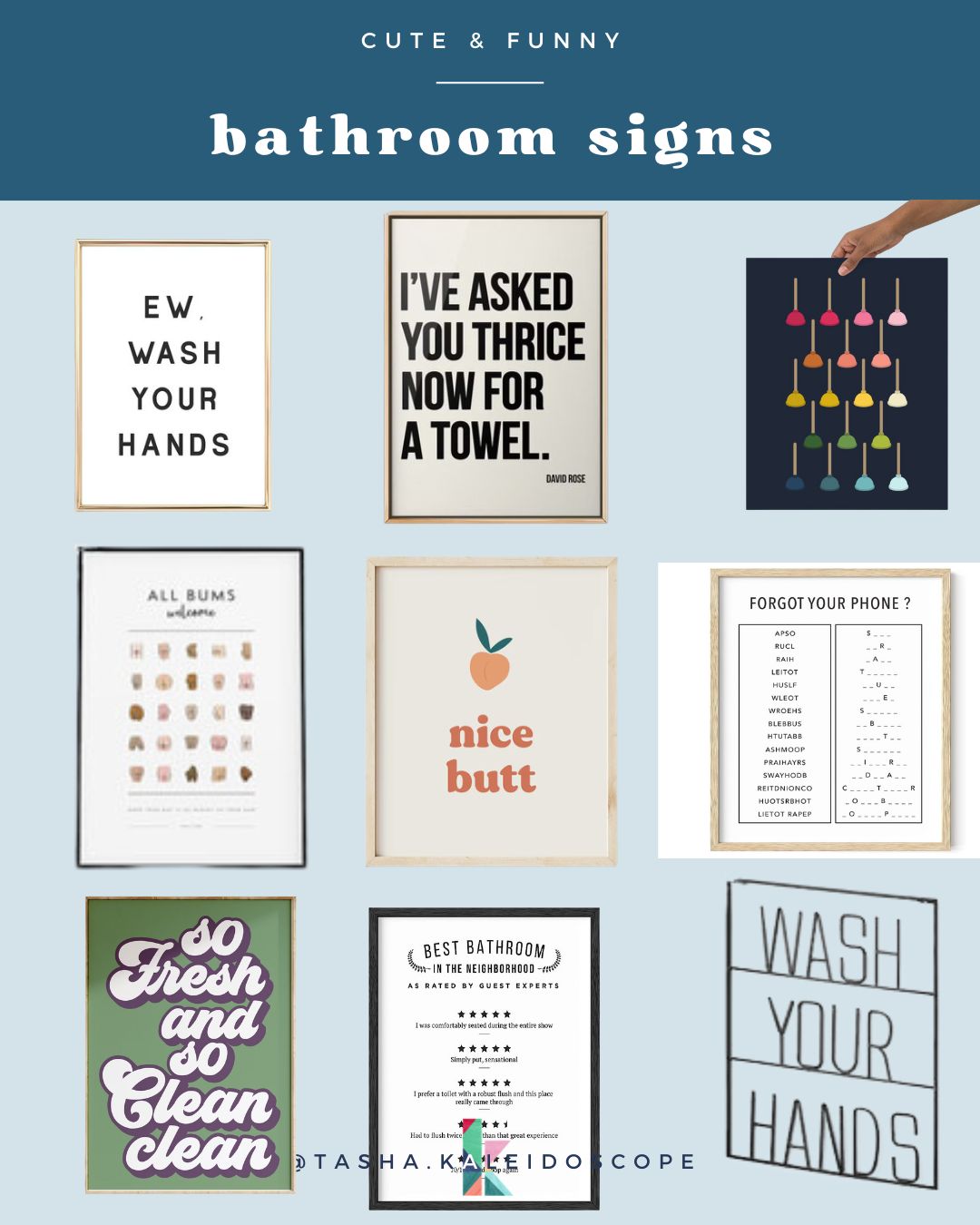 30+ Cute Bathroom Signs for Your Doors & Walls