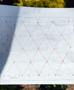 DIY Diamond Wire Trellis for a Vine